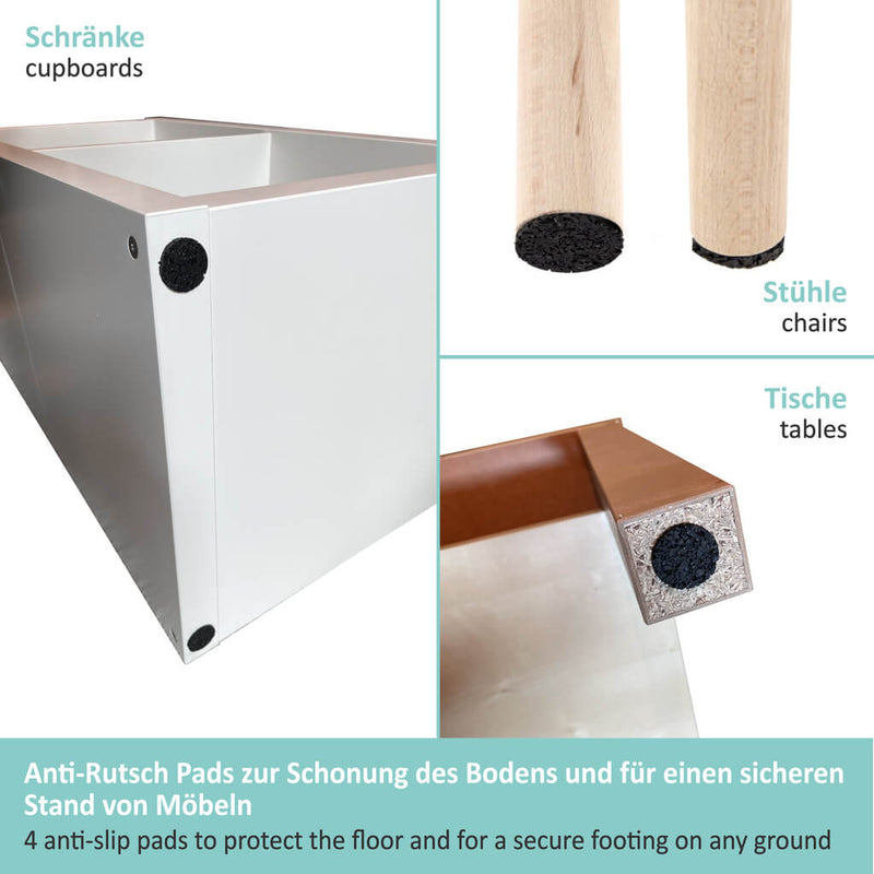 Anti-Rutsch Pads 9er Pack, Rutschhemmer für Parallettes, Möbel