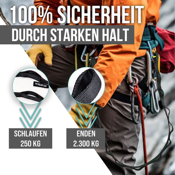 Dip Gürtel Seil, Daisy Chain für Dips und zum Klettern, Klettergurt