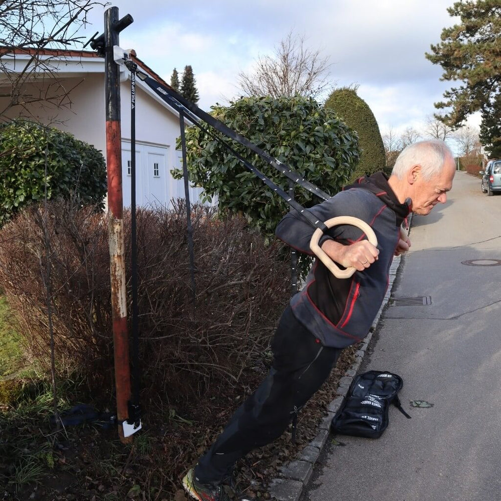 FREESIXD Schlingentrainer Outdoor Montage Kit an Baum/Pfosten