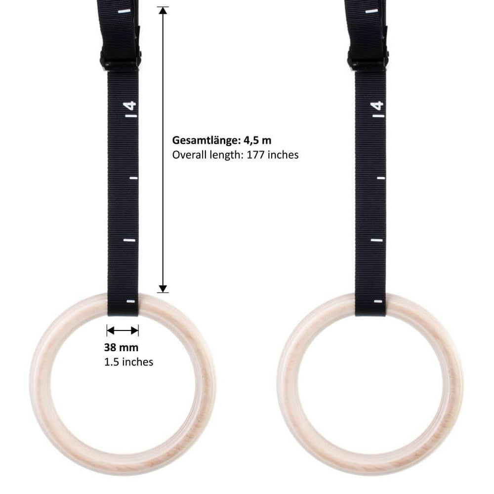 Turnringe Gurte aus Nylon mit Schnellverschlussschnallen